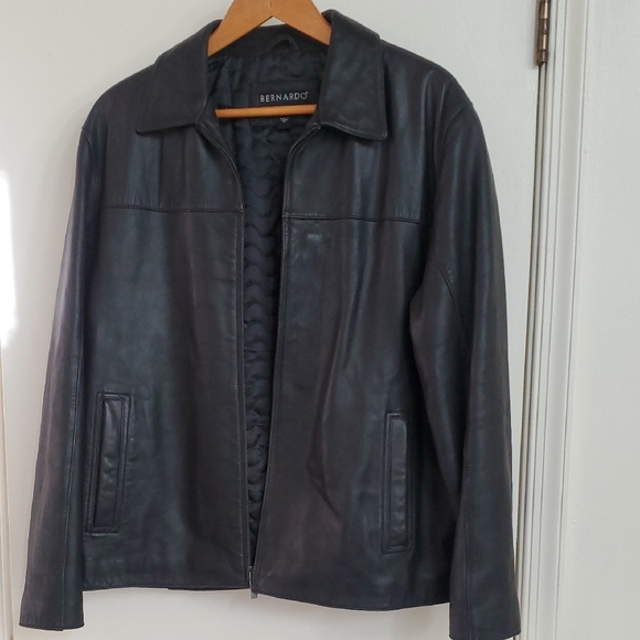 Bernardo | Jackets & Coats | Bernardo Black Leather Mens Jacket Xl ...